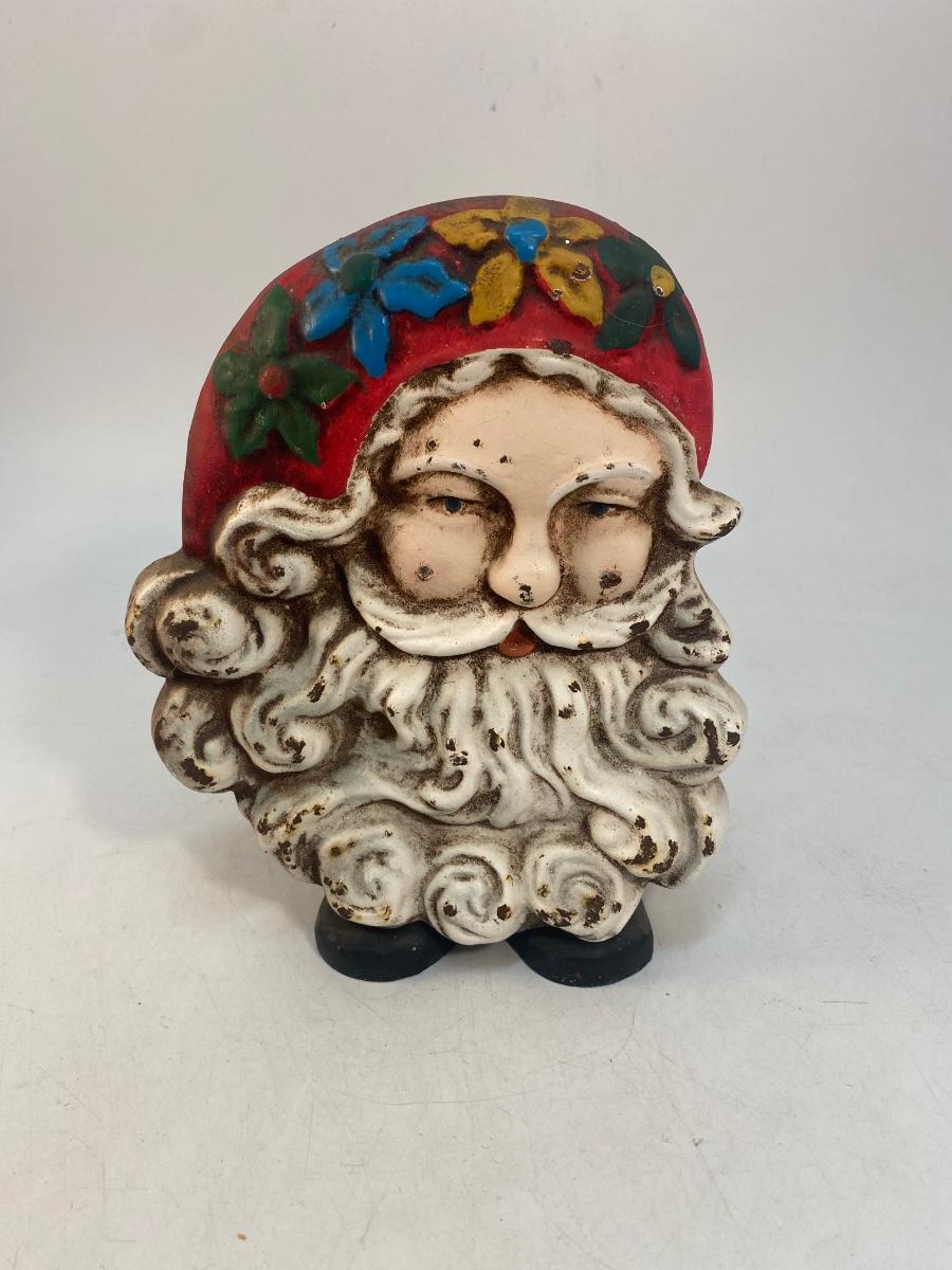Vintage Hand Painted Cast Iron Father Christmas Santa Claus Figurine ... Vintage Hand Painted Cast Iron Father Christmas Santa Claus Figurine ...