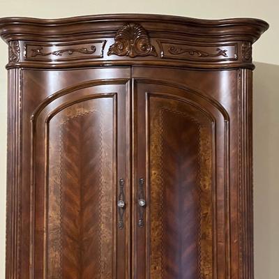MICHAEL AMINI ~ Inlaid Clothes Armoire/Entertainment Center ...