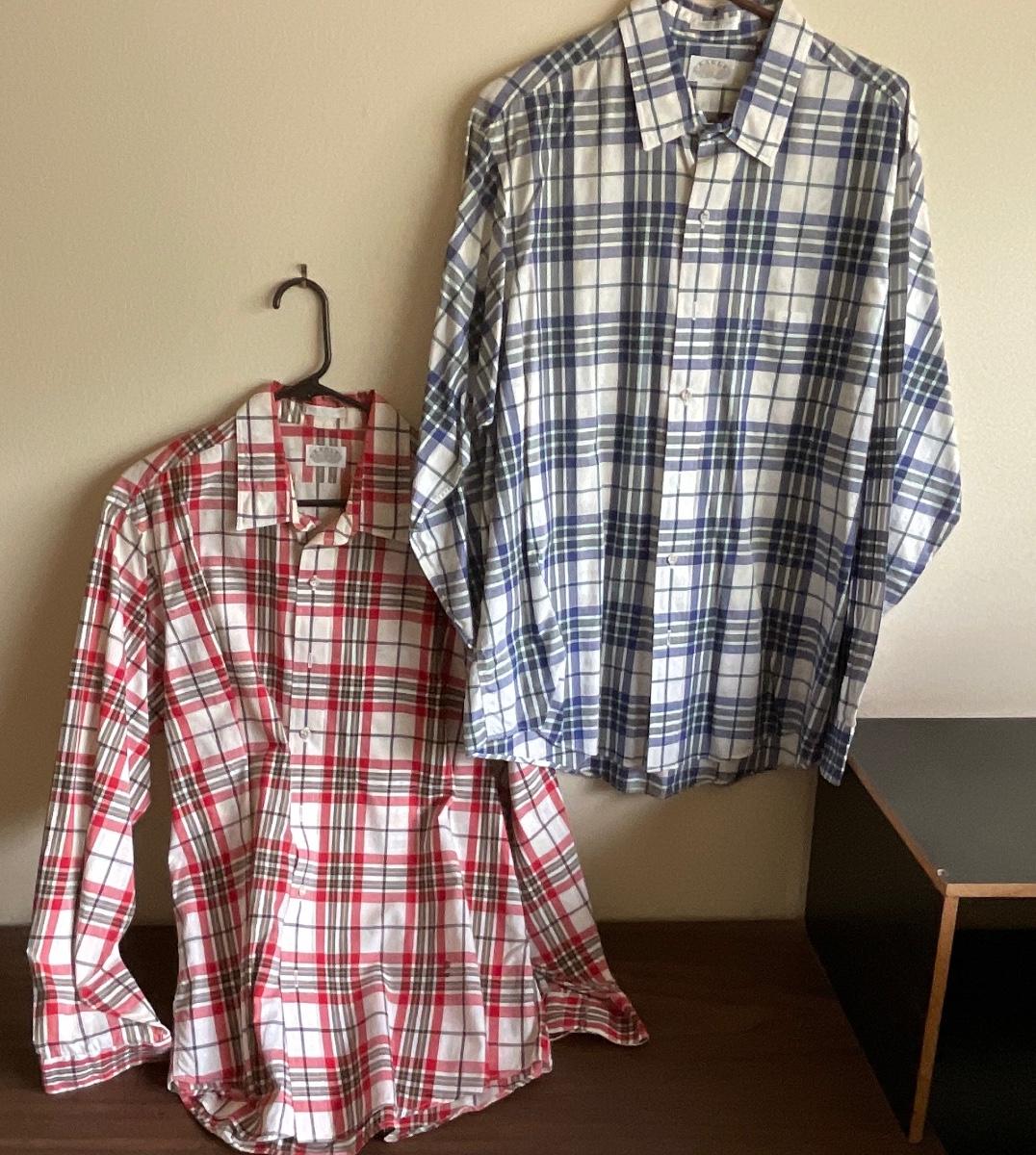 2 long sleeve Plaid Mens Shits Eagle size XL in good condition ...