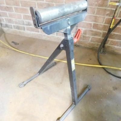 Roller Work Stand with Adjustable Height and Folding Leg | EstateSales.org