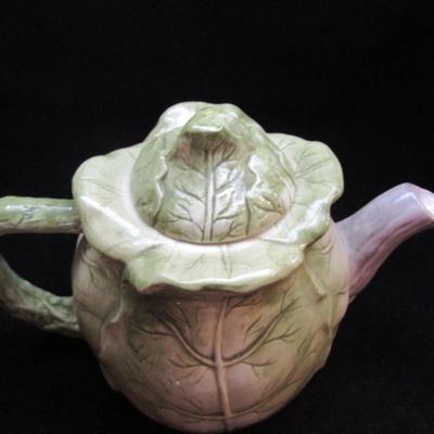 Cabbage Design Teapot (#64) | EstateSales.org