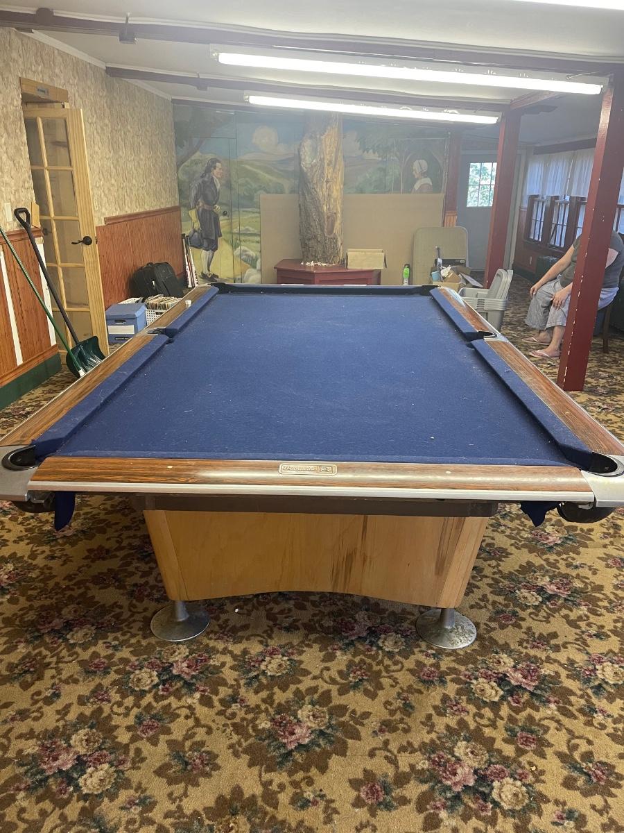 Antique Brunswick Gold Crown 3 Table | EstateSales.org