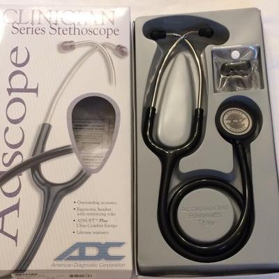 ADSCOPE Stethoscope Clinician Series Stethoscope 603BK Adult 31" Black ...