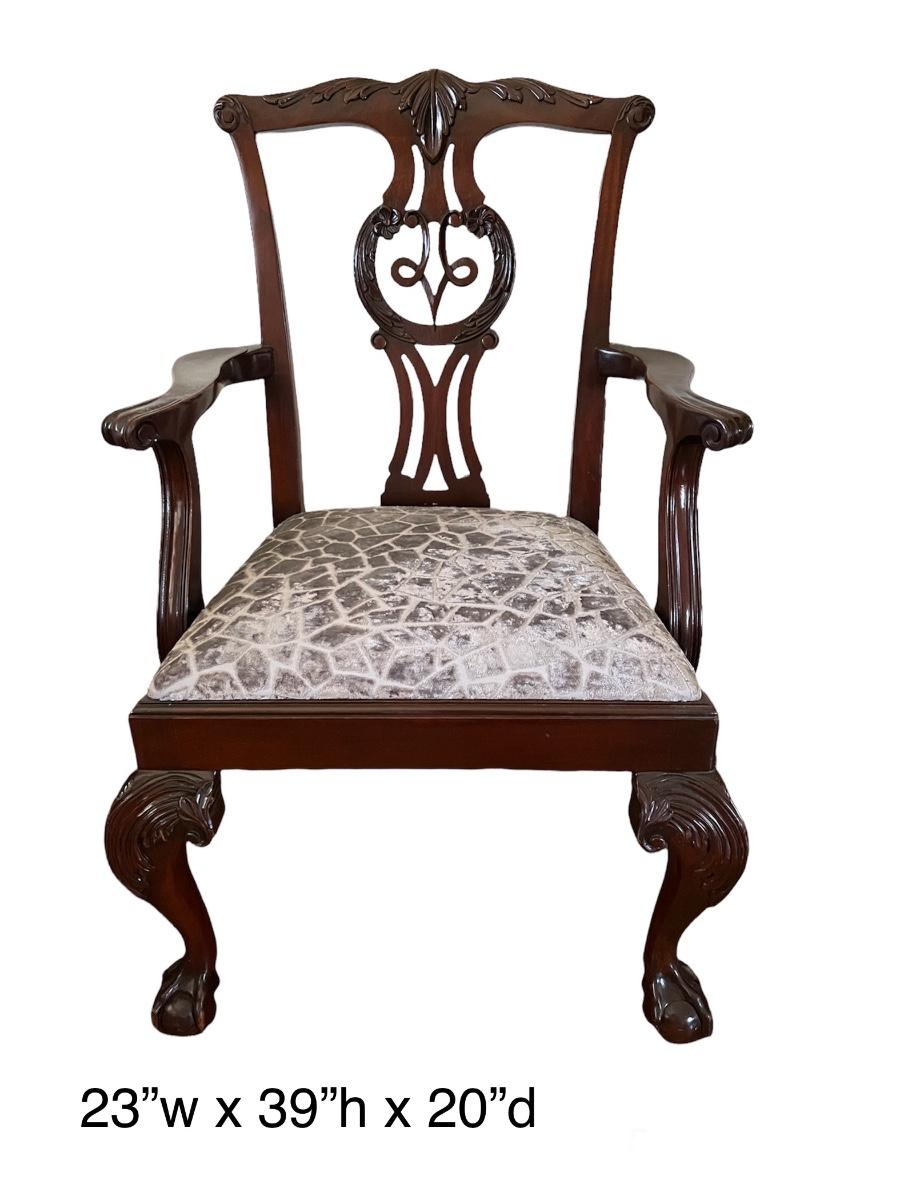Mahogany Arm Chair w/Claw Feet | EstateSales.org