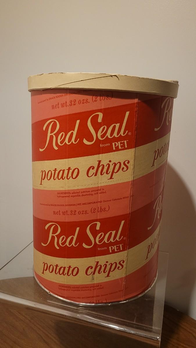 Lot 39: Vintage Red Seal Potato Chips Large Carton | EstateSales.org