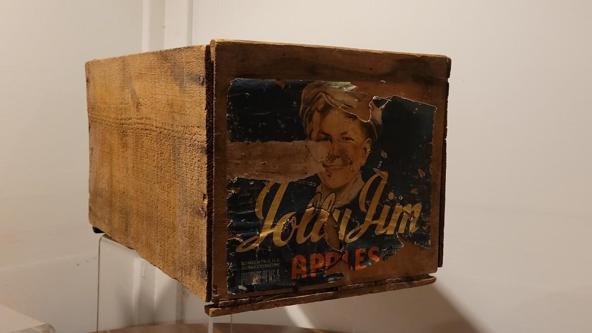 Lot 83: Vintage Jolly Jim Apples Wood Crate | EstateSales.org