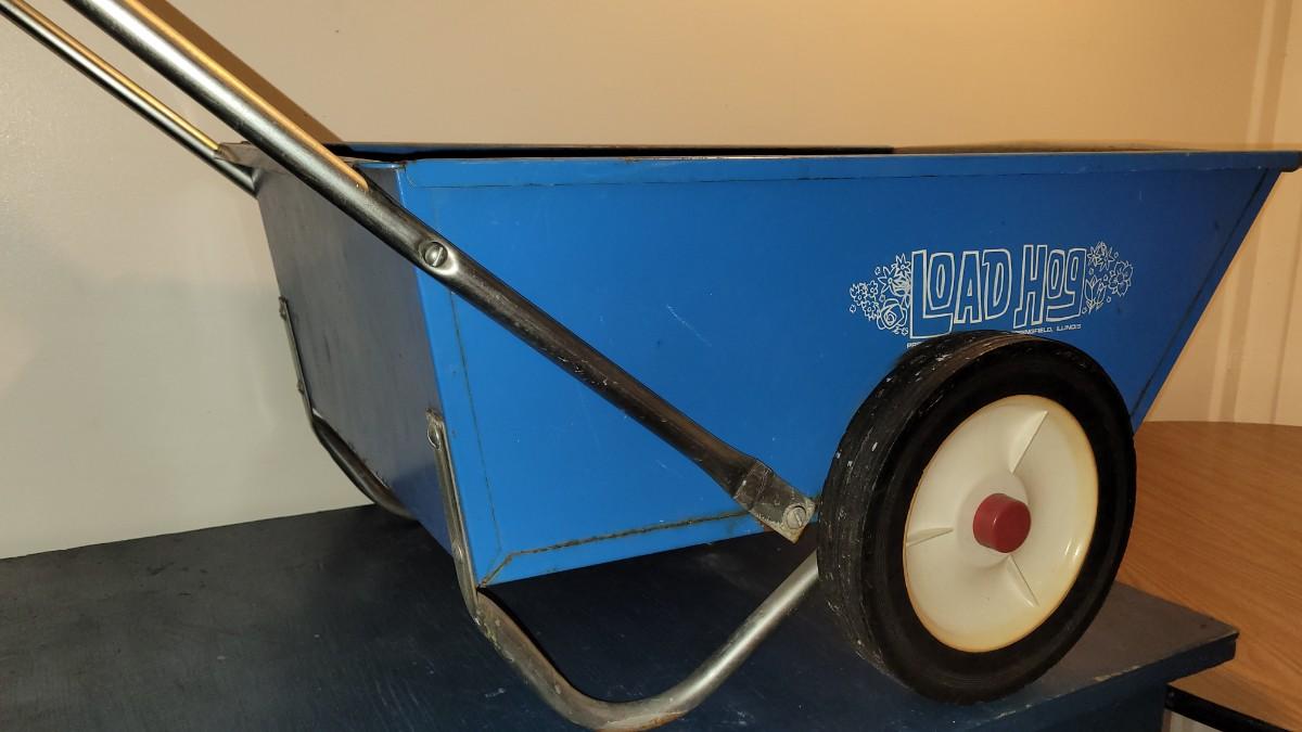 Lot 94: Mid Century Metal Load Hog Garden Cart | EstateSales.org