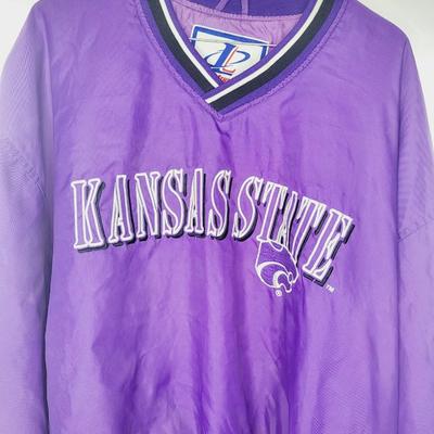 VINTAGE KSTATE LOGO ATHLETIC PULLOVER SWISHY JACKET - XL | EstateSales.org