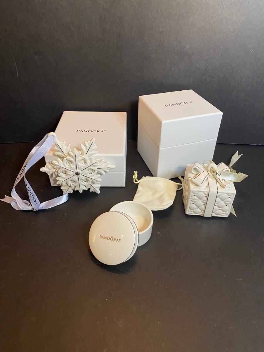 LOT 135C: Pandora Ornaments and Trinket Box | EstateSales.org