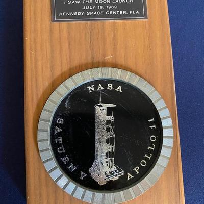 Nasa Collectible Moon Launch Plaque | EstateSales.org