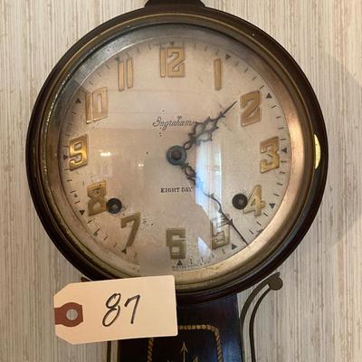 Ingraham 8 Day Ship Banjo Wall Clock | EstateSales.org