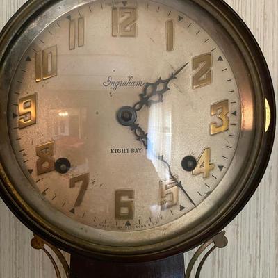 Ingraham 8 Day Ship Banjo Wall Clock | EstateSales.org