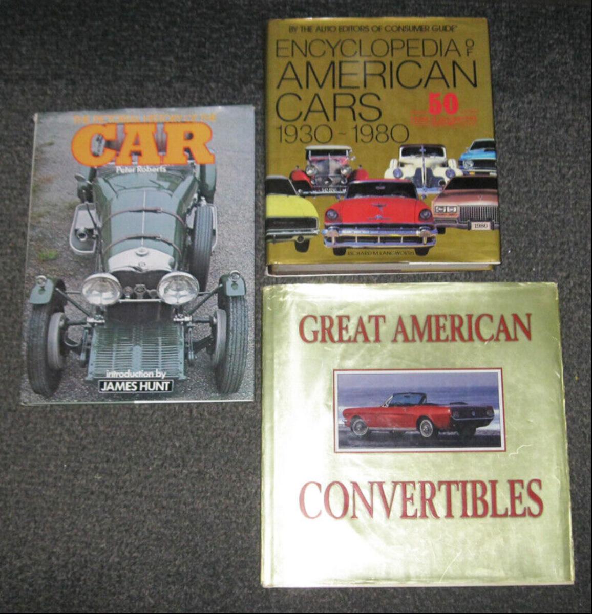 Lot AAX Lot 3 Books Cars Encyclopedia 1930 1980 History Roberts Great ...