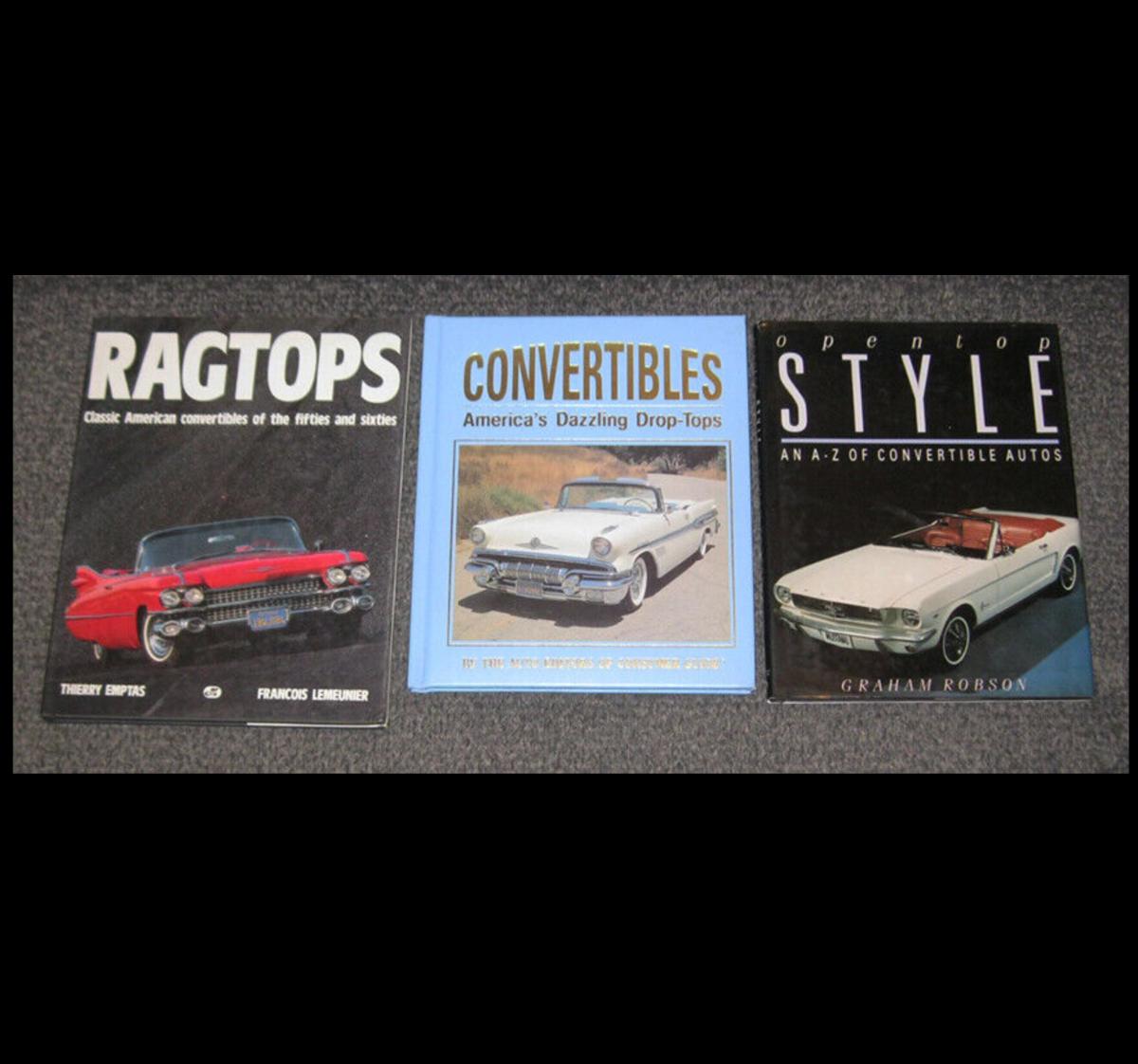 Lot AAY 3 Books Convertibles Cars Autos Ragtops OpenTop Style Robson ...