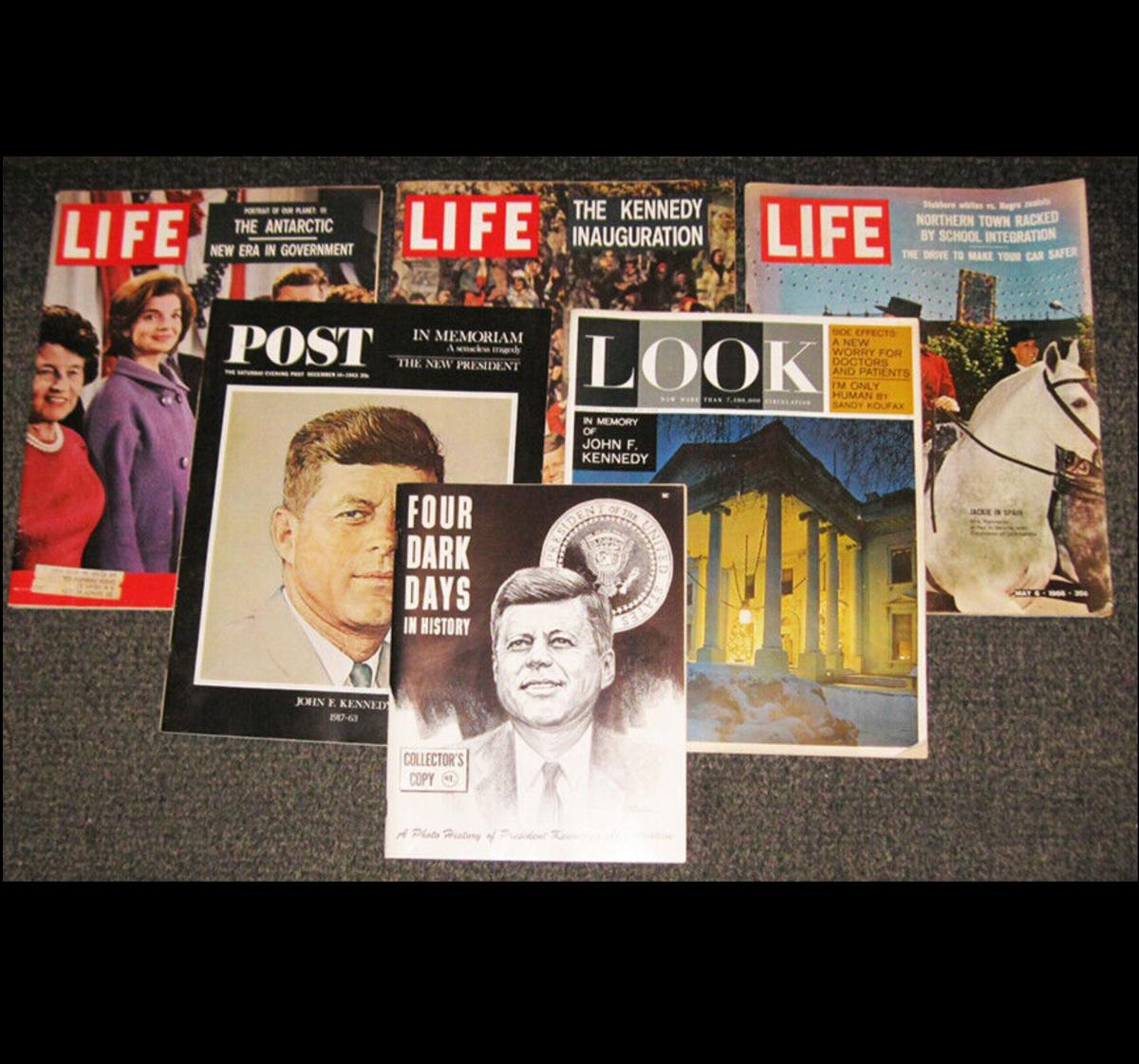 Lot BBB 6 Magazines President John Kennedy Jackie Election ...