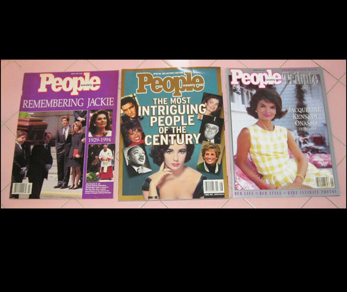 Lot CCC Lot 3 People Magazines Jacqueline Kennedy Onassis Jackie ...