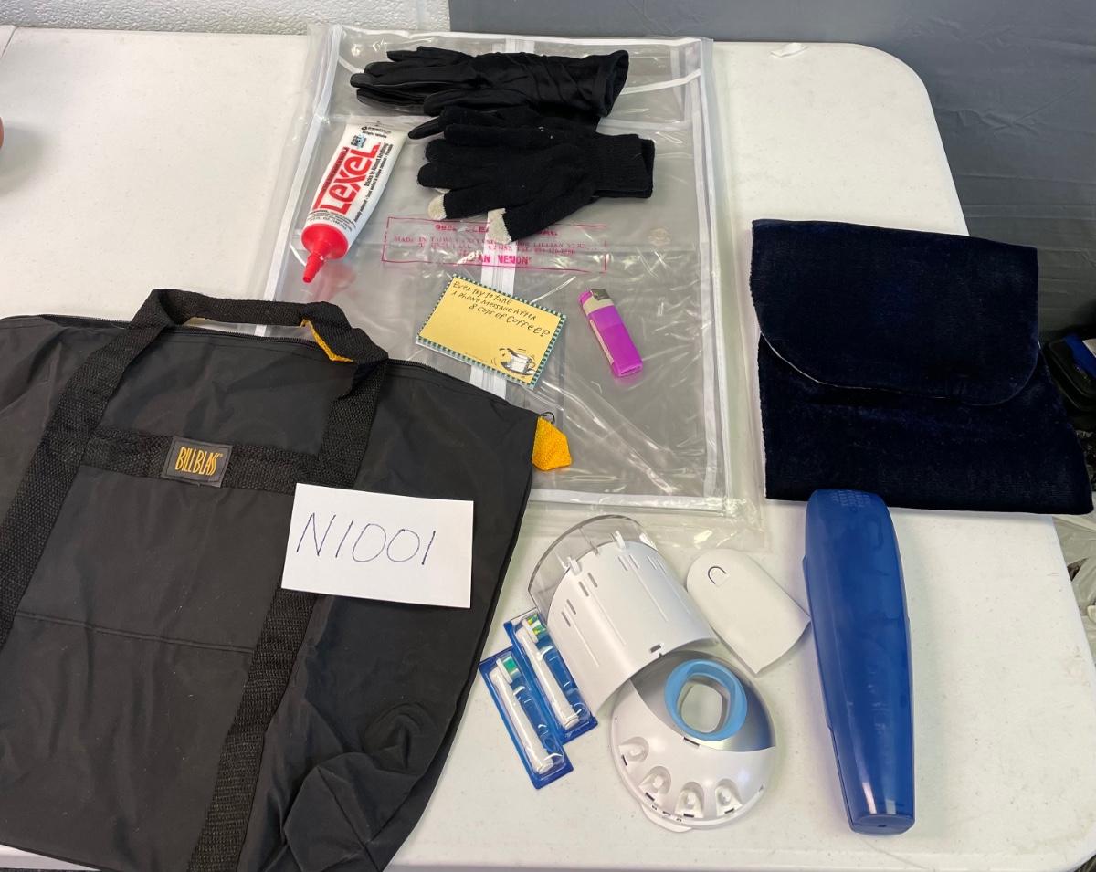 Bill Blass bag-suit bag,oral b accessories, lighter | EstateSales.org