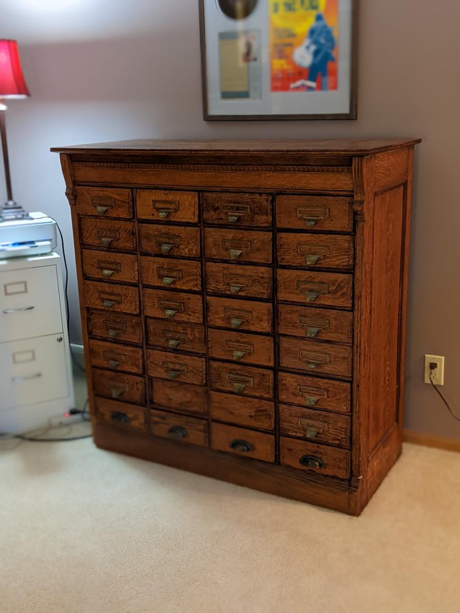 Beautiful Antique The Shannon Ltd Oak 32-Drawer Legal File Cabinet ...
