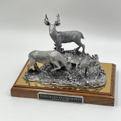 MICHAEL RICKER ~ Colorado Tranquility ~ Pewter Sculpture | EstateSales.org
