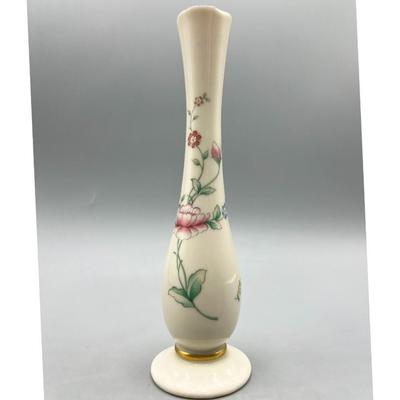 Retro Lenox Floral Garden Rose Manor Slim Bud Vase | EstateSales.org