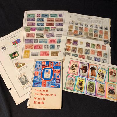 Stamp Collector’s Stock Book & Pages Full of Collectible Stamps (LR-HS ...