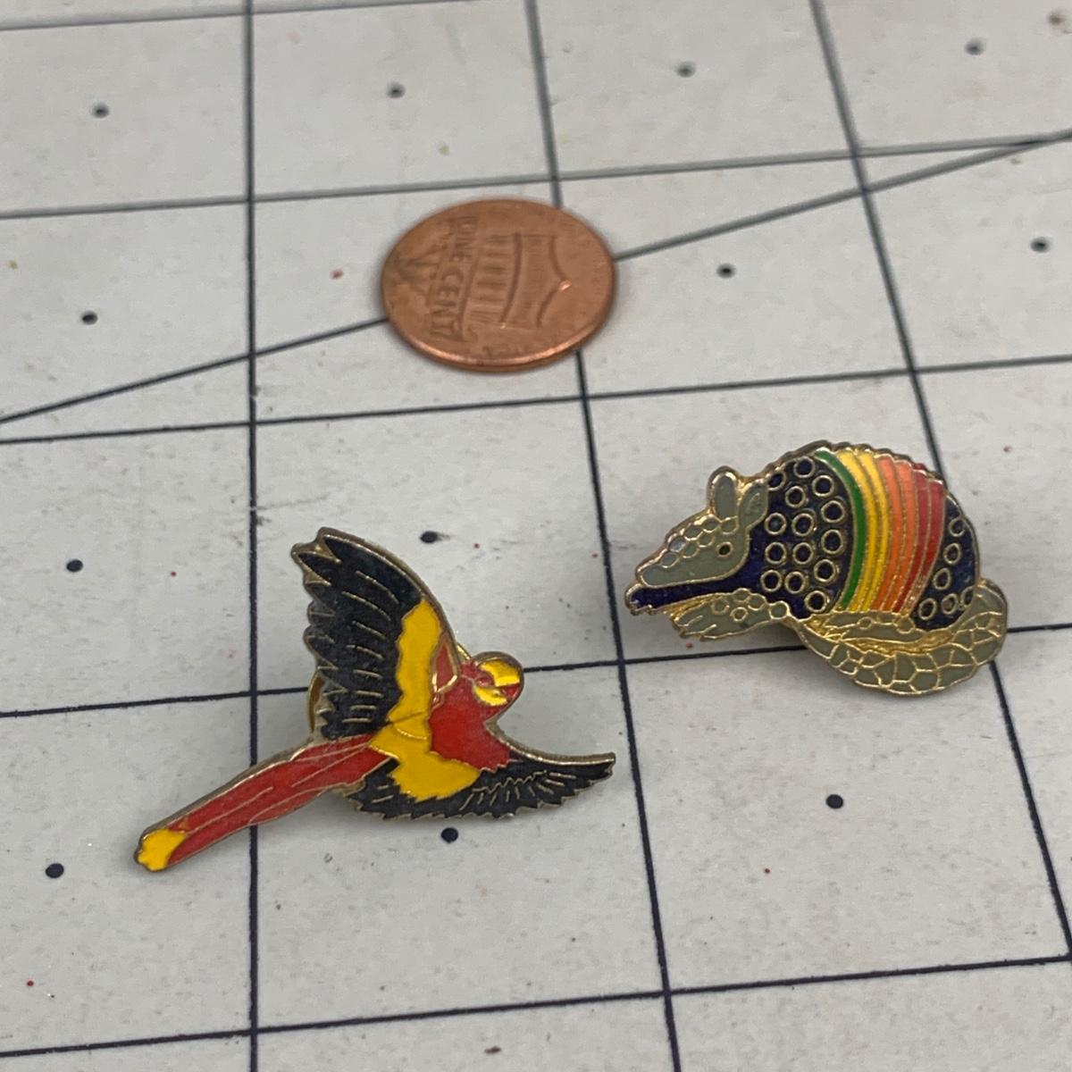#153 Bird & Armadillo Pin | EstateSales.org