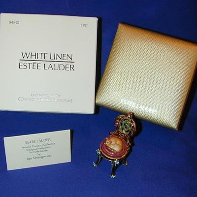 Este Lauder By Jay Strongwater White Linen Pampered Kitty Solid Perfume ...