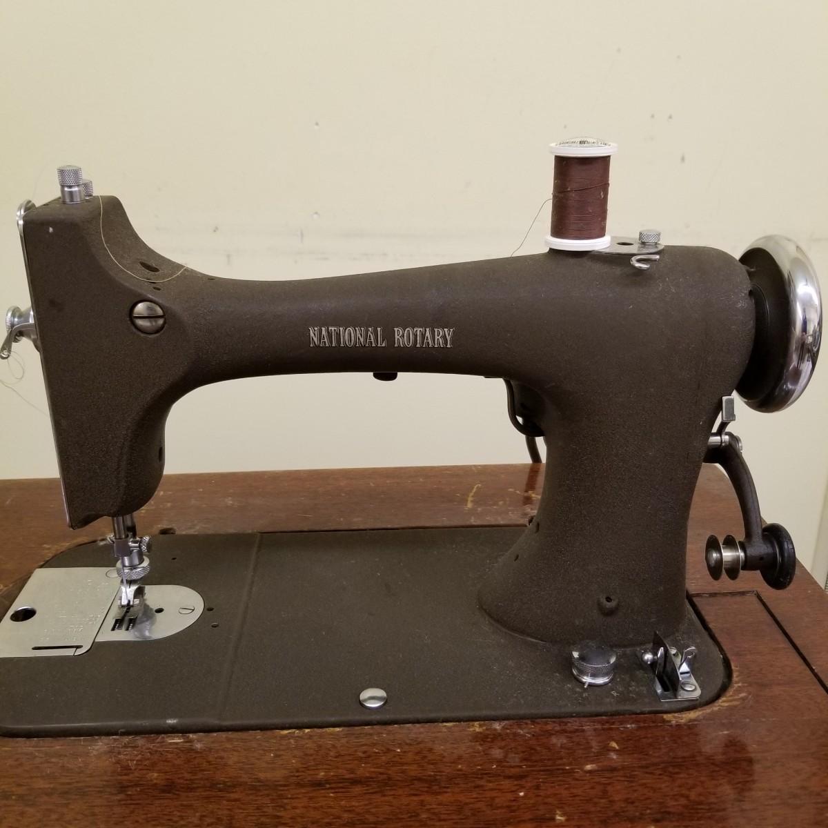 National Rotary Model B Cabinet Sewing Machine Sr Js