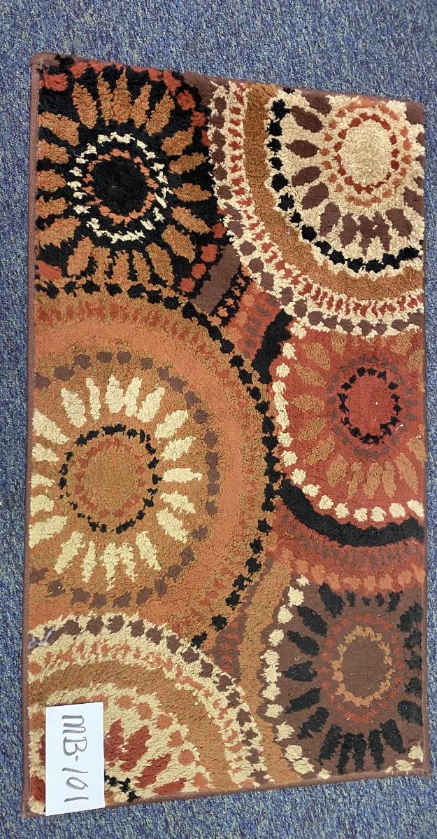 Brown Flower Rug. 24” x 40” | EstateSales.org