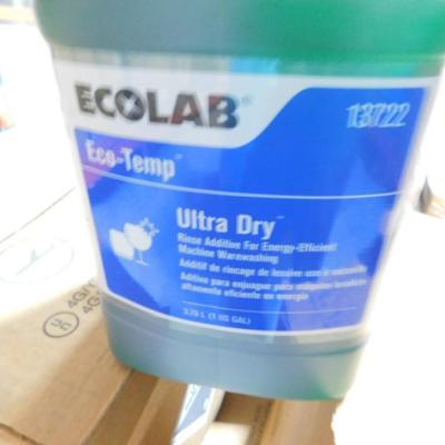 Two Boxes 4 gal. Ct Each Ecolab 13722 Ultra Dry Dishwashing Liquid ...