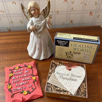 Spiritual Affirmation Lot with Quotes, Magnets, Ornament and Angel ...