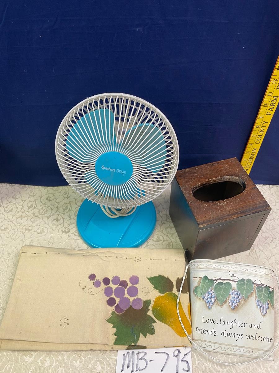 Fan and Table Cloth | EstateSales.org