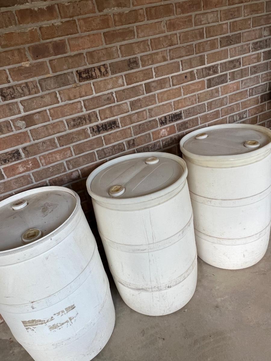 NAMPAC ~ Three (3) ~ 55 Gallon Plastic Barrels | EstateSales.org