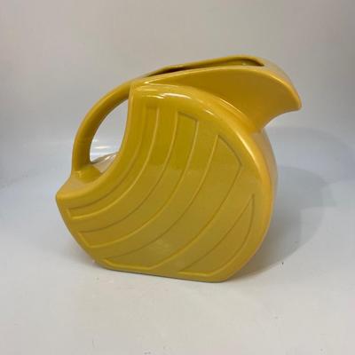 Vintage Art Deco 1940s Sunshine Mustard Yellow Alamo Pottery Pitcher ...