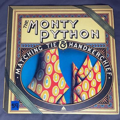 LOT 54: THE MONTY PYTHON - MATCHING TIE AND HANDKERCHIEF - 1975 VINYL ...