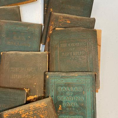 Vintage Antique Lot of 30+ Little Leather Library Books Green Covers ...