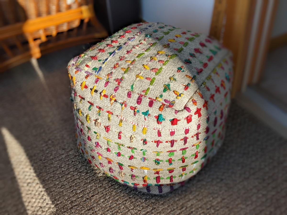 Colorful Puff Seat | EstateSales.org