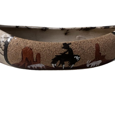 Horse Hair Pottery Kayak Signed | EstateSales.org
