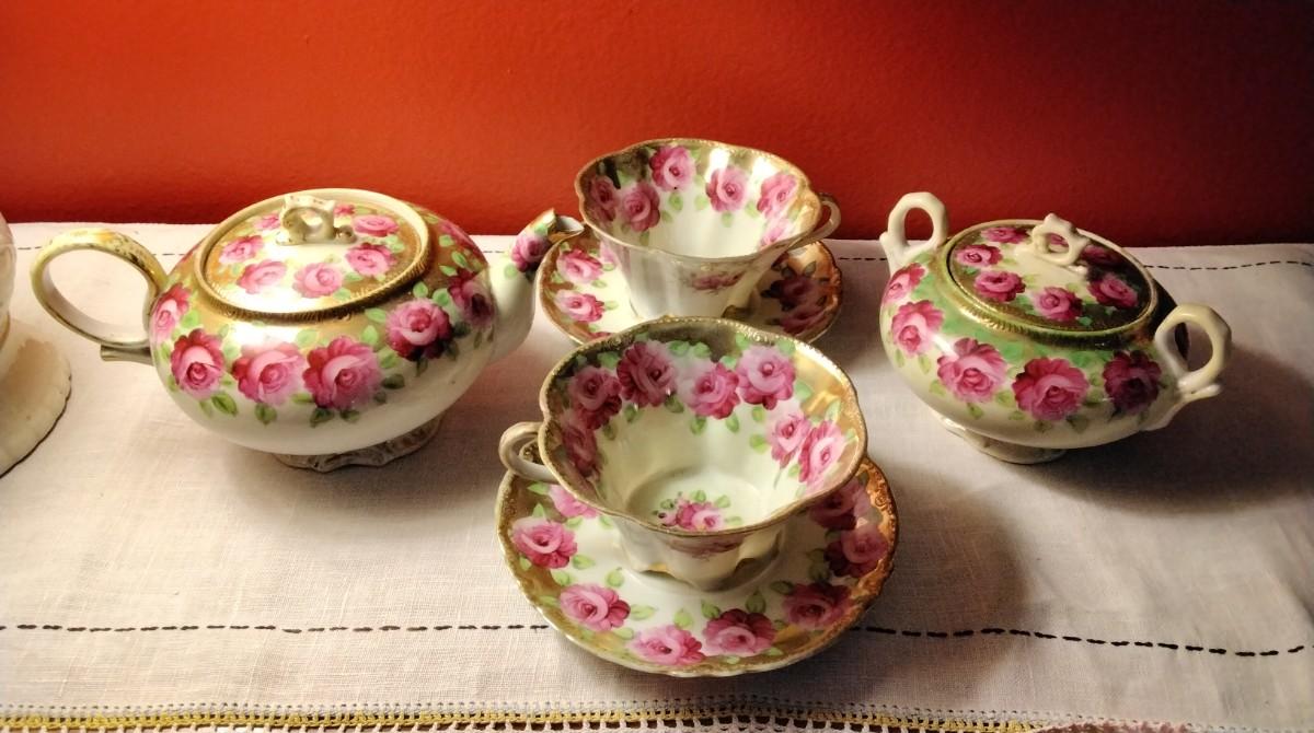 Extremely Gorgeous Bone China Tea Set | EstateSales.org