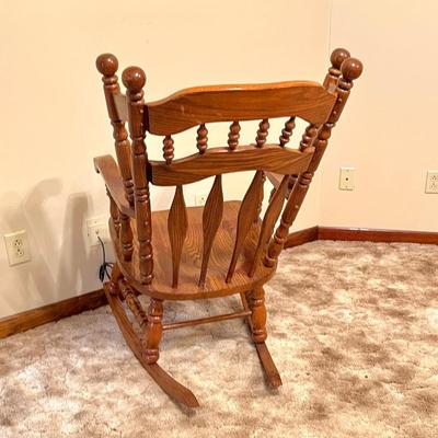 Solid Oak Rocking Chair | EstateSales.org
