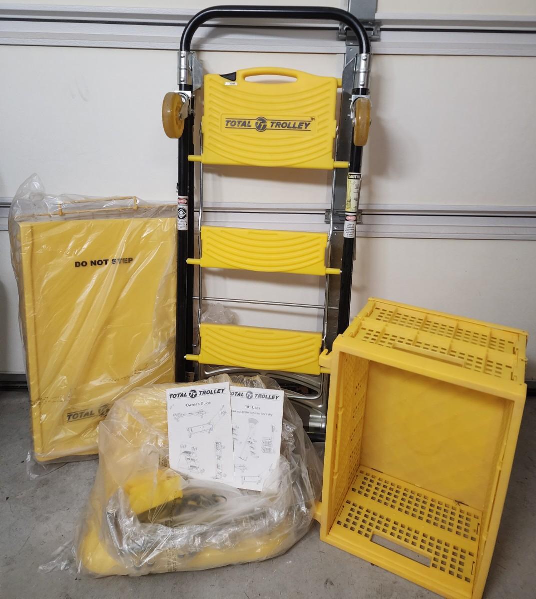 Total Trolley multi-use step ladder, furniture dolly, 4-wheel cart ...