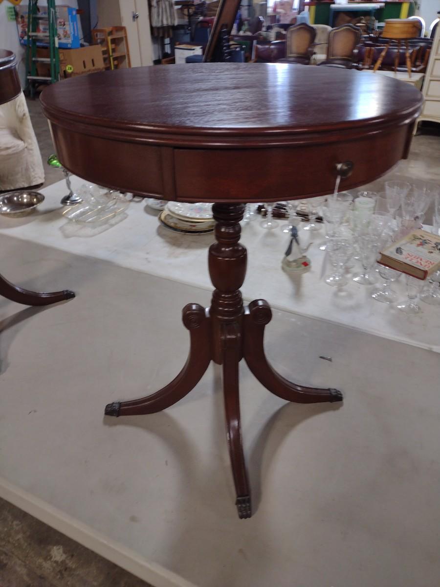 Antique Duncan Phyfe Side Table with Single Drawer Choice B ...