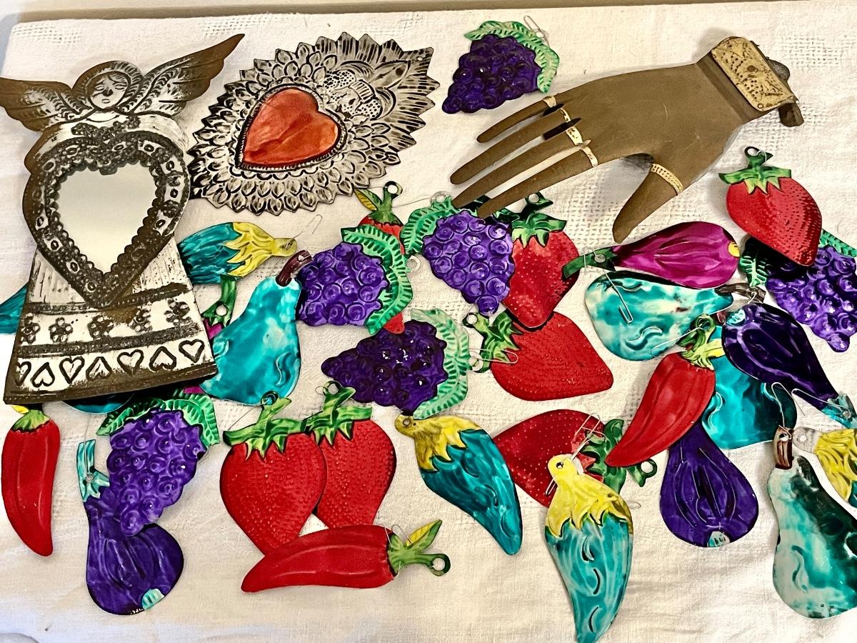 Lot 261 Folk Art Mexican Tin Ornaments | EstateSales.org