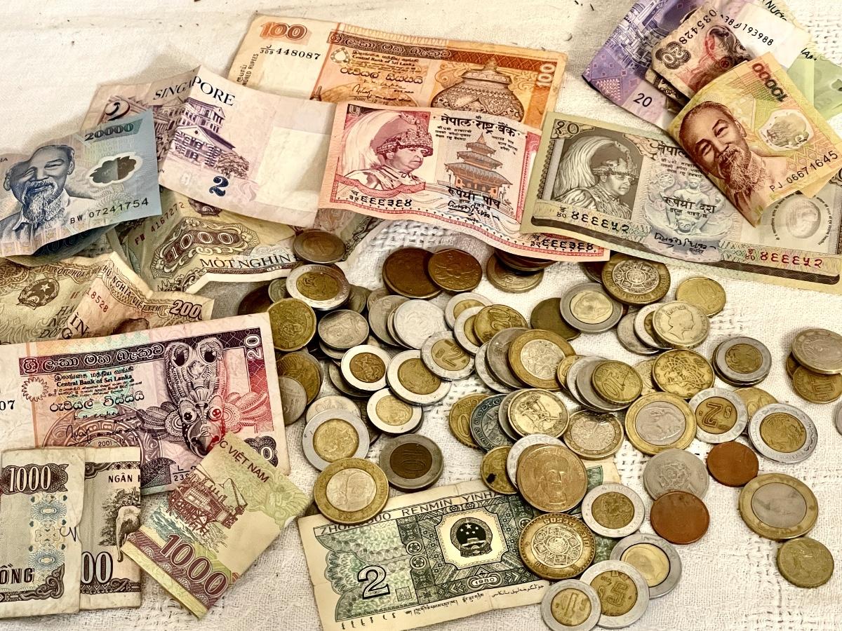 Lot 263 Group of Foreign Money Coins Bills Mexico South East Asia ...