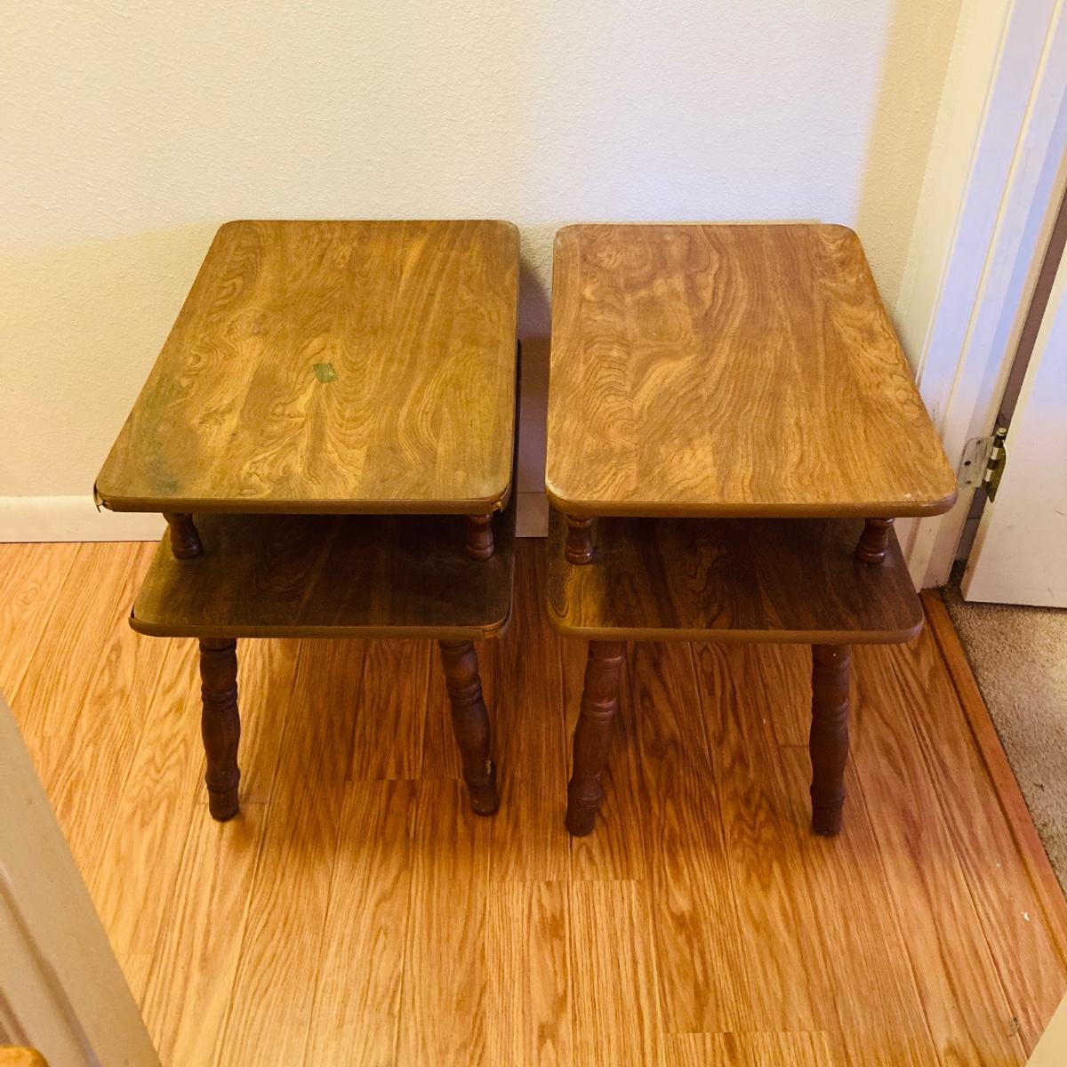 Double Shelf End Tables (CR - RH) | EstateSales.org