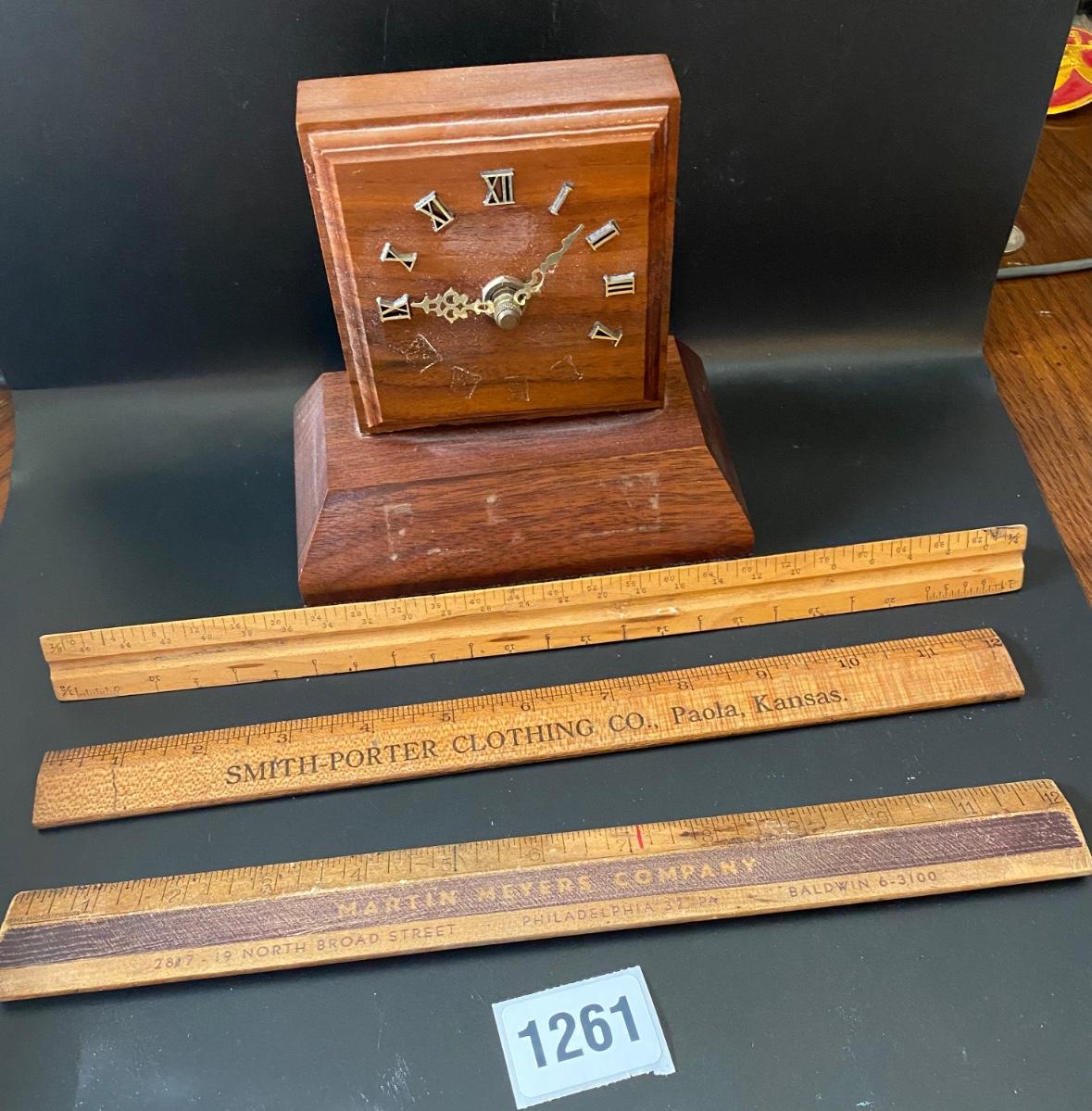 Rulers and clock | EstateSales.org