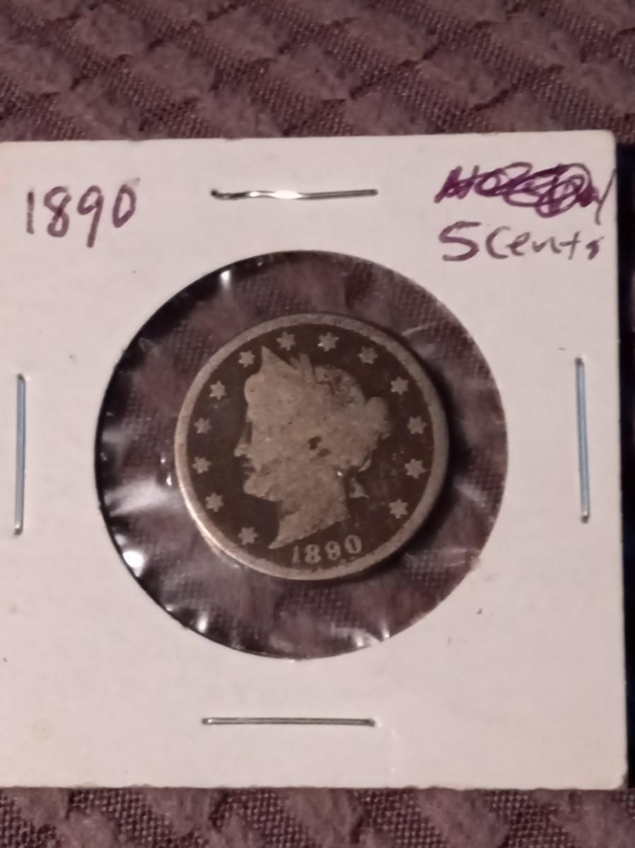 1890 V Nickel | EstateSales.org