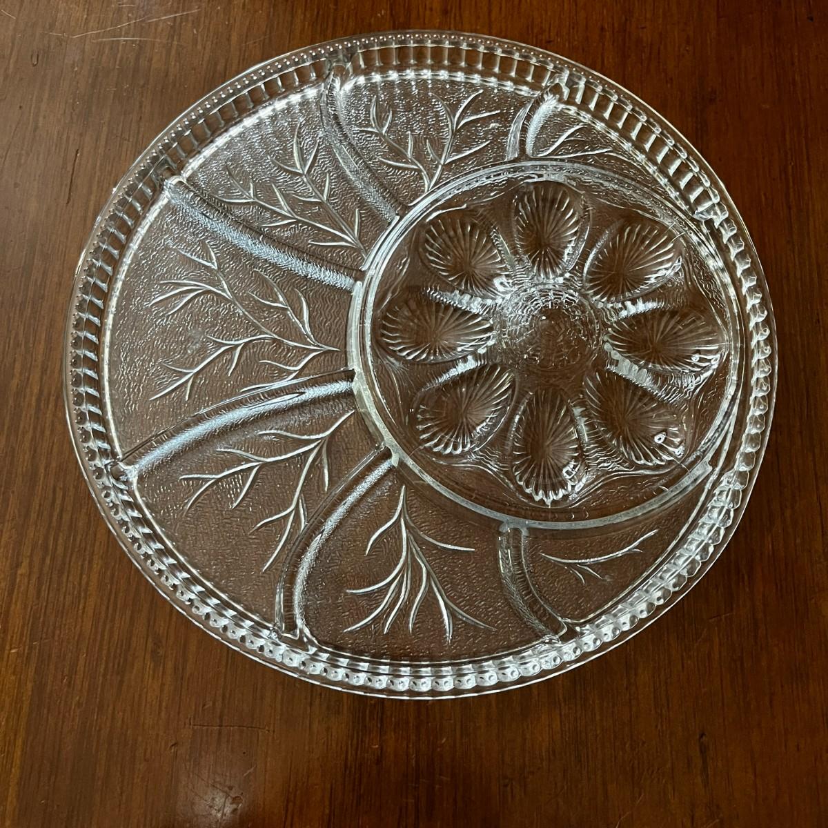 Beautiful Cut Glass Serving Dish | EstateSales.org