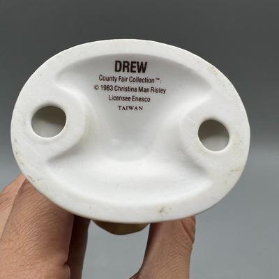 Vintage Enesco Drew Country Fair Collection Christina Mae Risley Eating ...