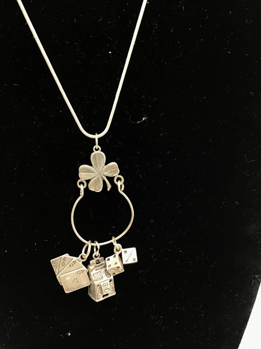 Vintage Casino Slot Machine 925 Silver Jewelry Cards925 ,Dice 925 Charm ...